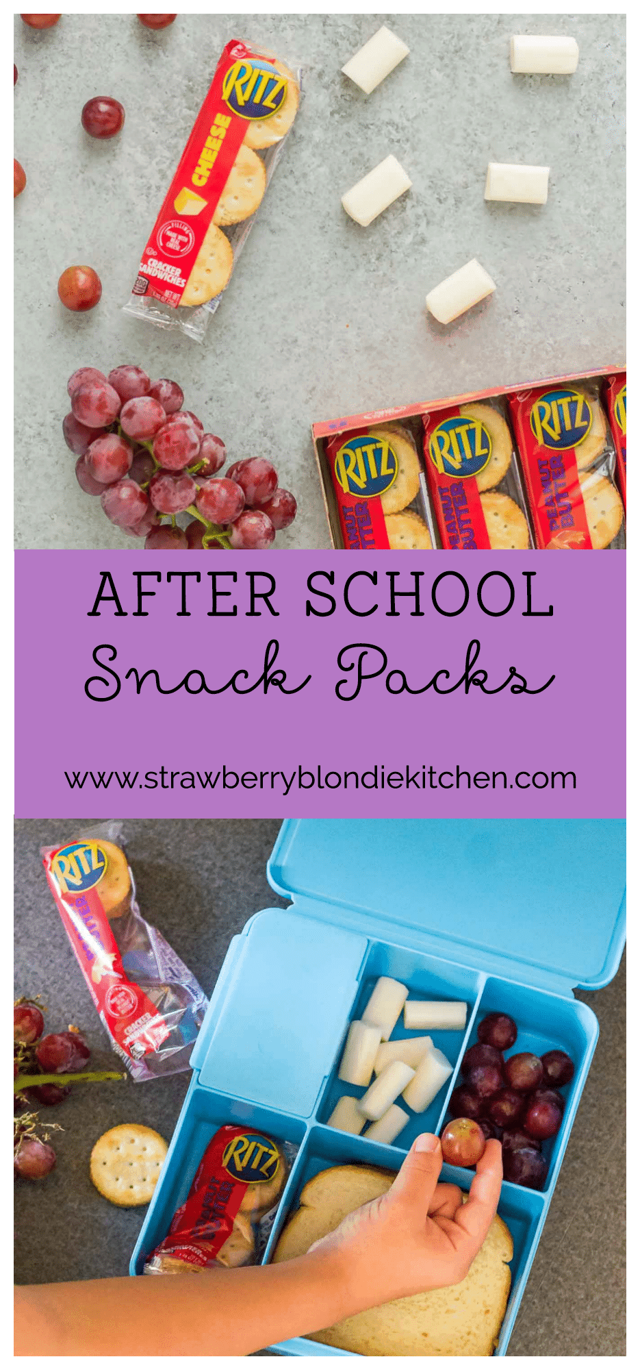 After School Snack Packs - Strawberry Blondie Kitchen