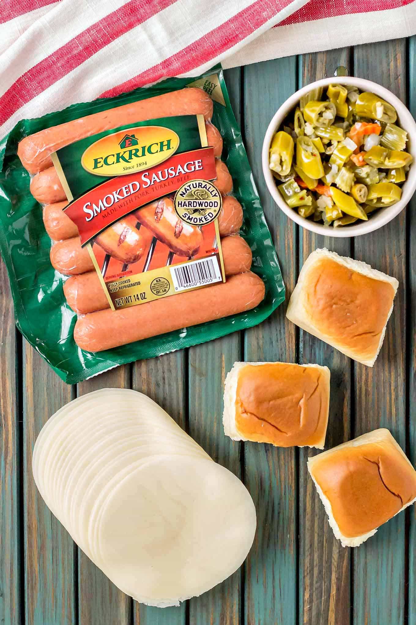 Chicago Style Italian Smoked Sausage Sliders - Strawberry Blondie Kitchen