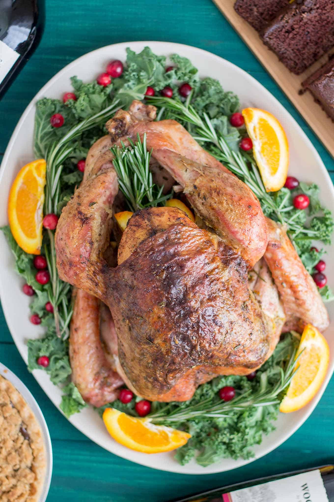 Rosemary and Orange Roasted Turkey - Strawberry Blondie Kitchen