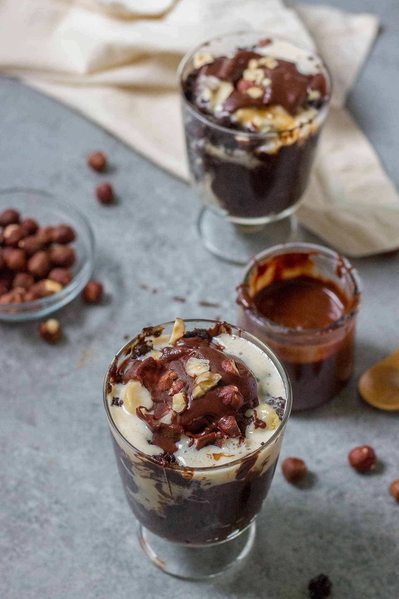 Hazelnut Pudding Cake - Strawberry Blondie Kitchen