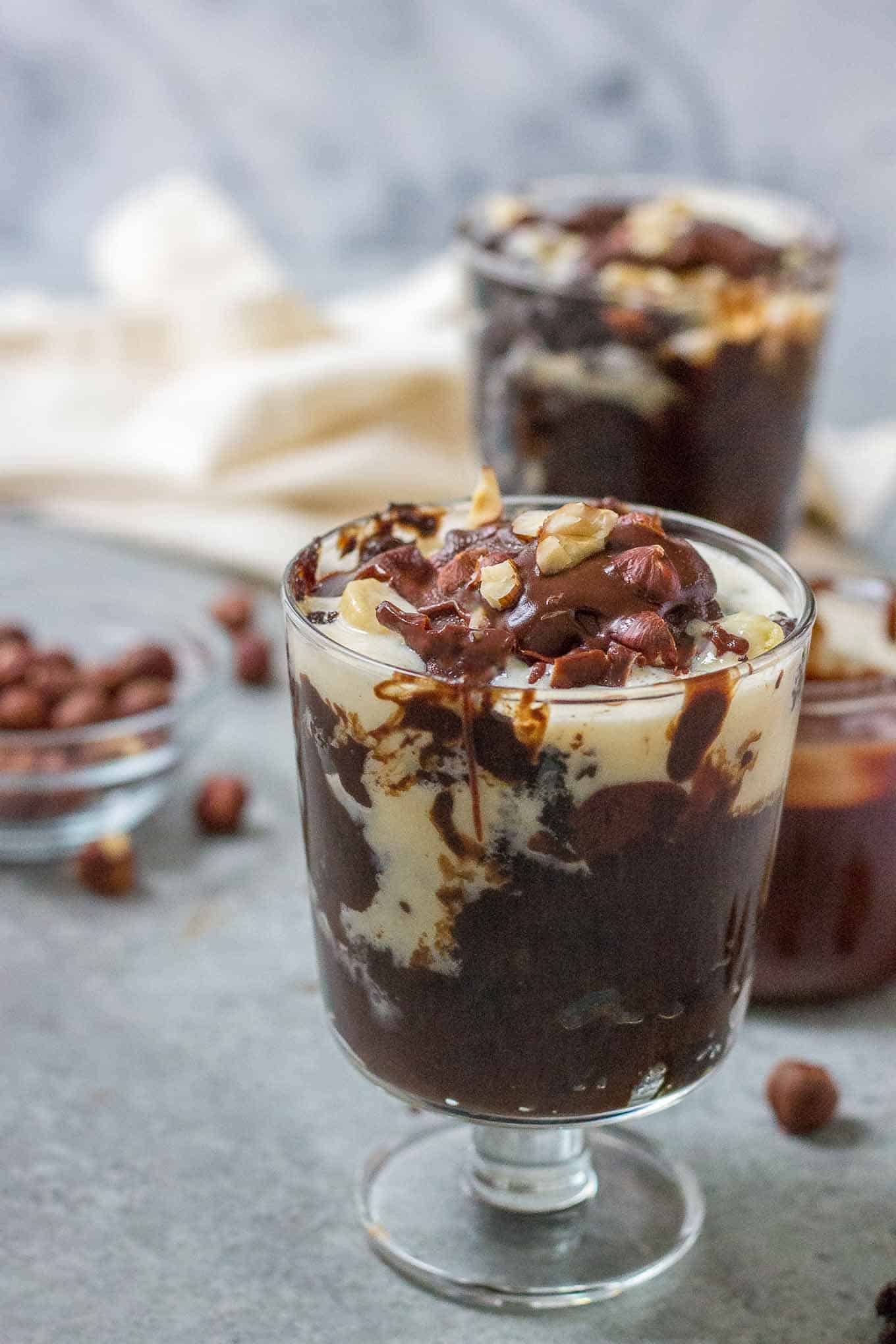 Hazelnut Pudding Cake - Strawberry Blondie Kitchen