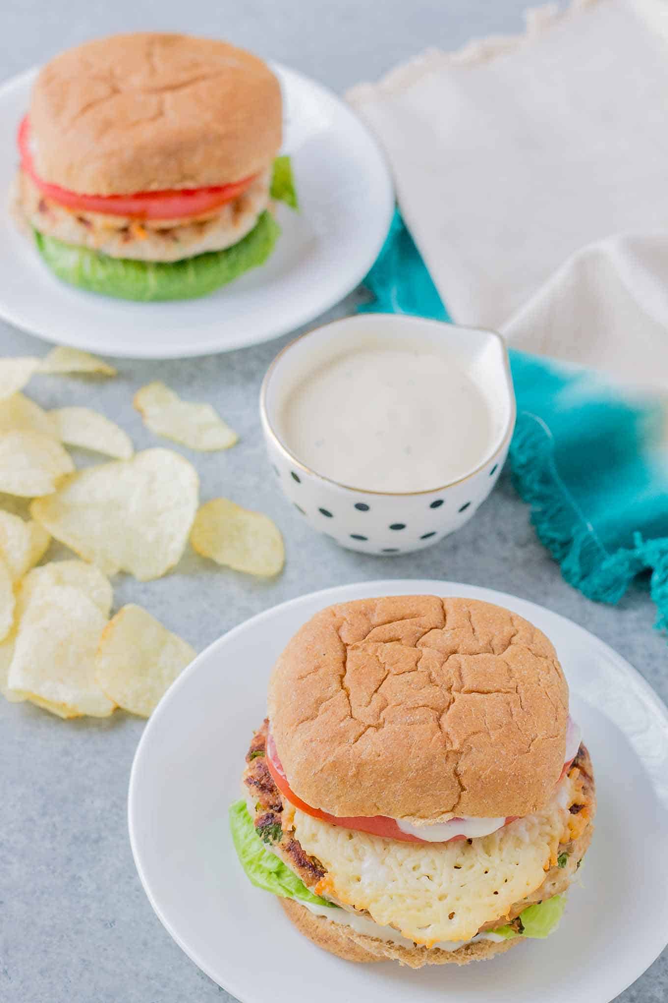 Chicken Caesar Burgers - Strawberry Blondie Kitchen