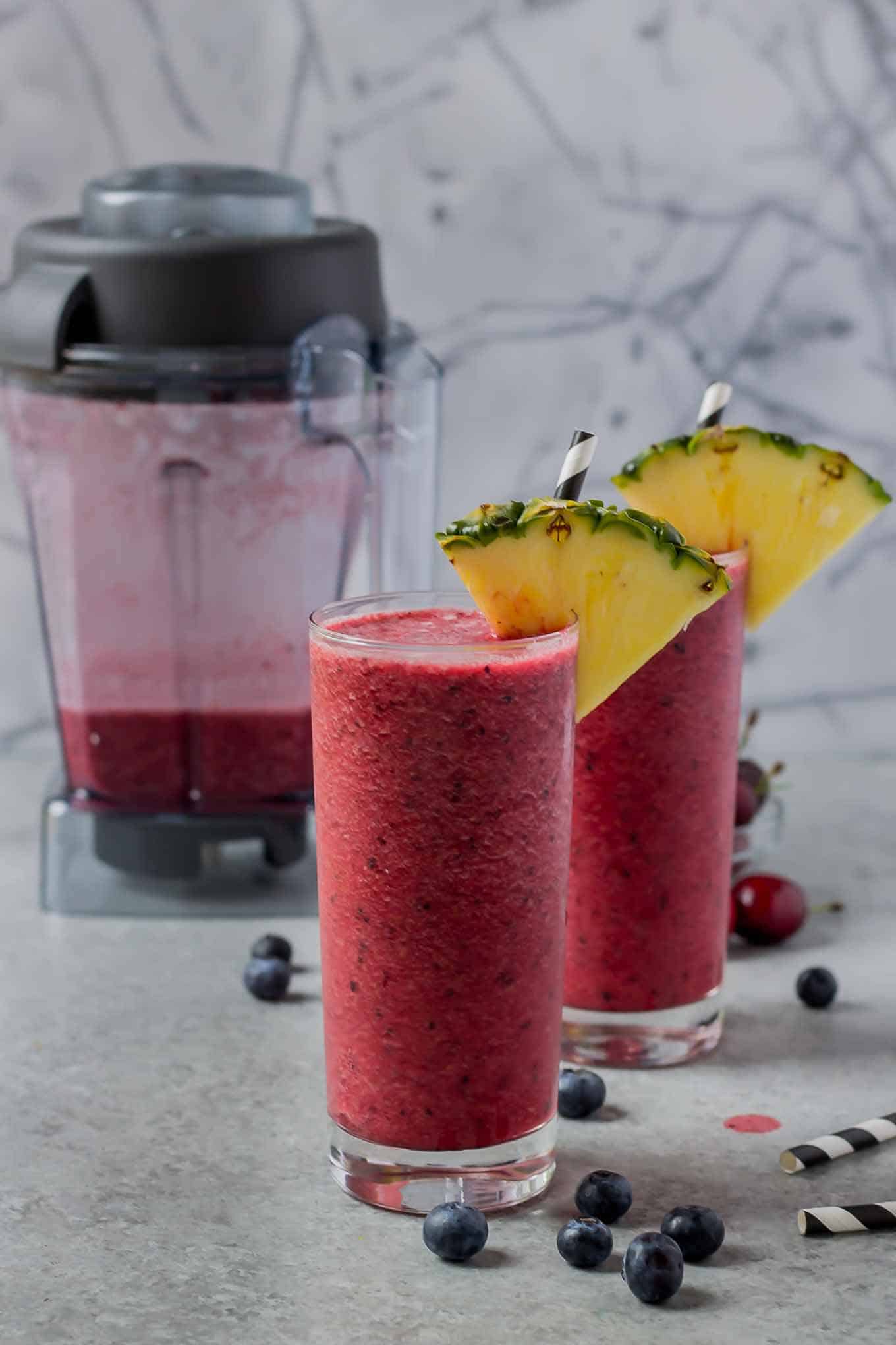 Berry Pineapple Smoothies - Strawberry Blondie Kitchen