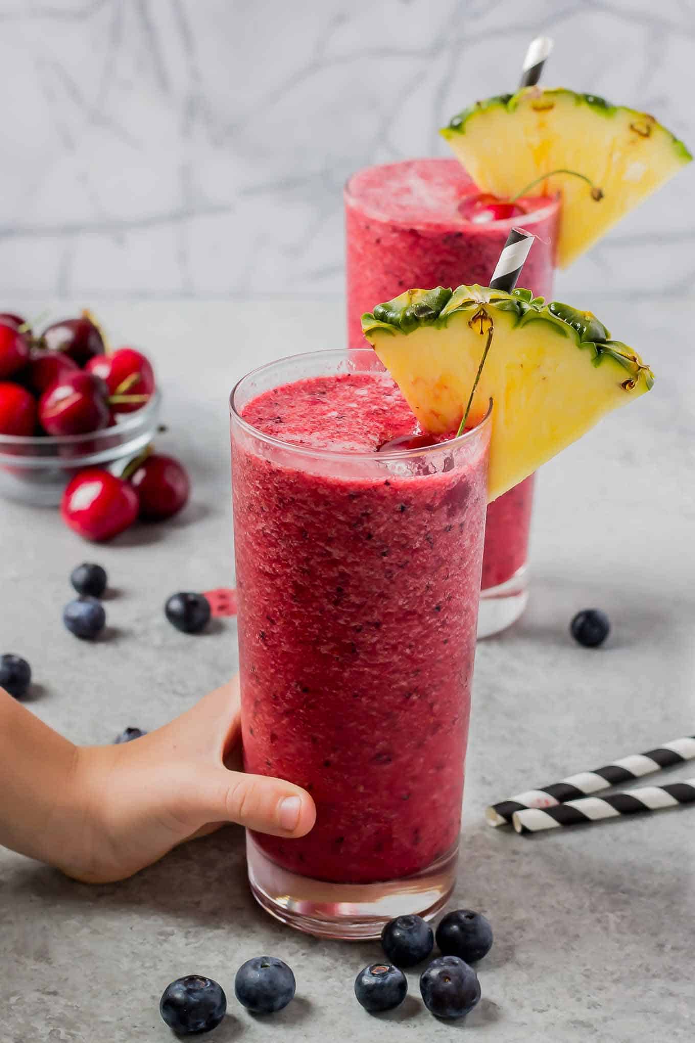 Berry Pineapple Smoothies - Strawberry Blondie Kitchen