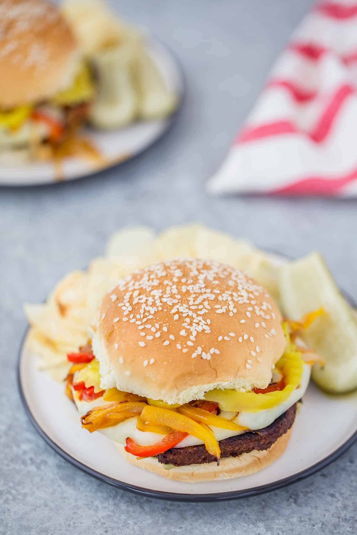 Italian Pepper Burgers - Strawberry Blondie Kitchen
