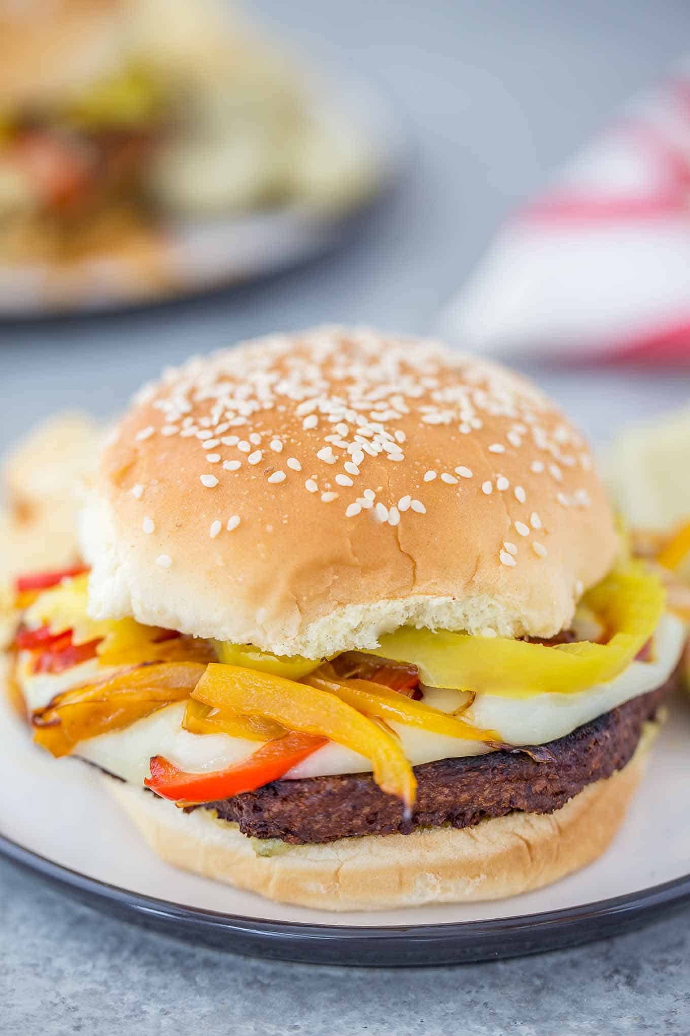Italian Pepper Burgers - Strawberry Blondie Kitchen