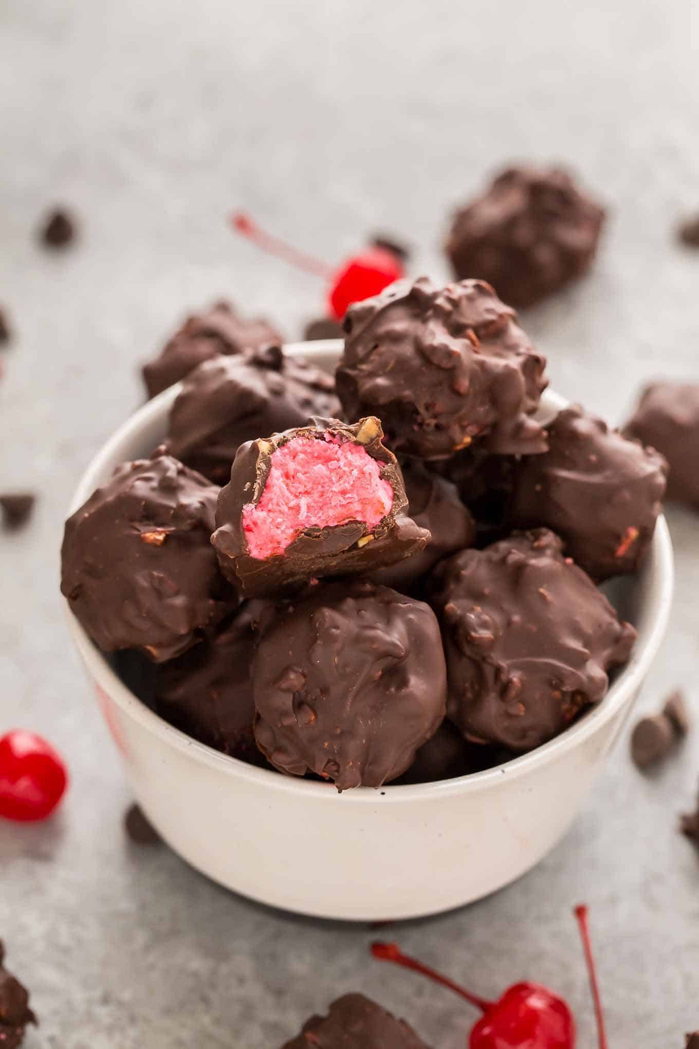 Cherry Mash Truffles - Strawberry Blondie Kitchen