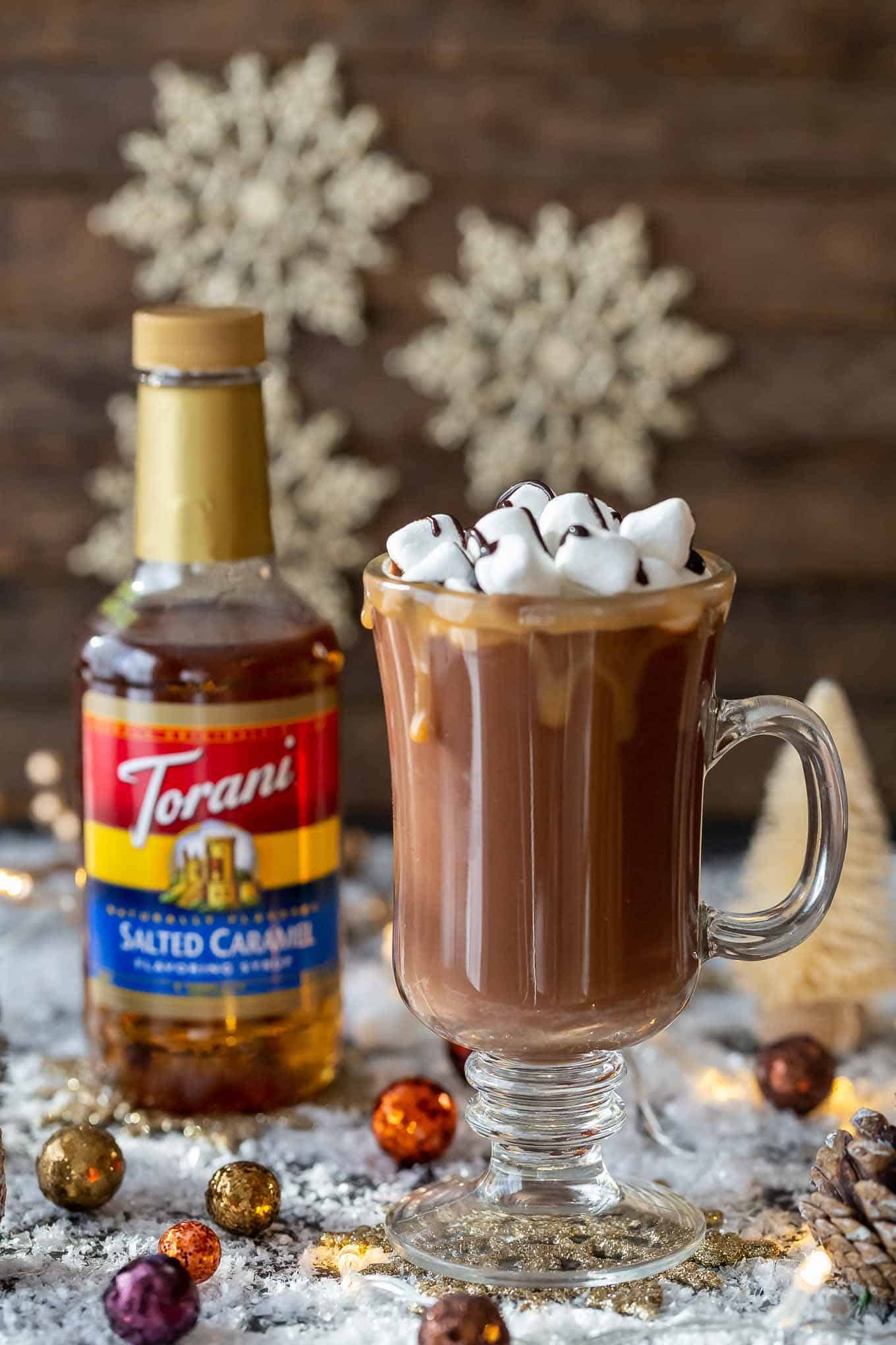 Salted Caramel Hot Chocolate Toddy - Strawberry Blondie Kitchen