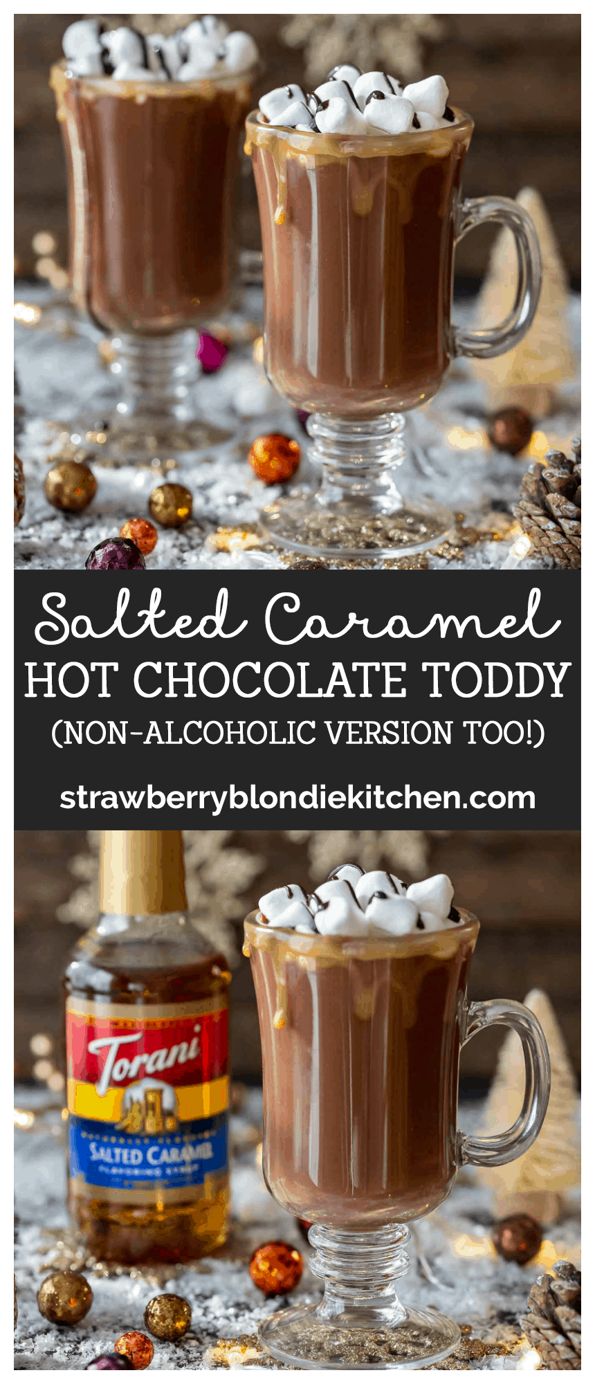 Salted Caramel Hot Chocolate Toddy - Strawberry Blondie Kitchen