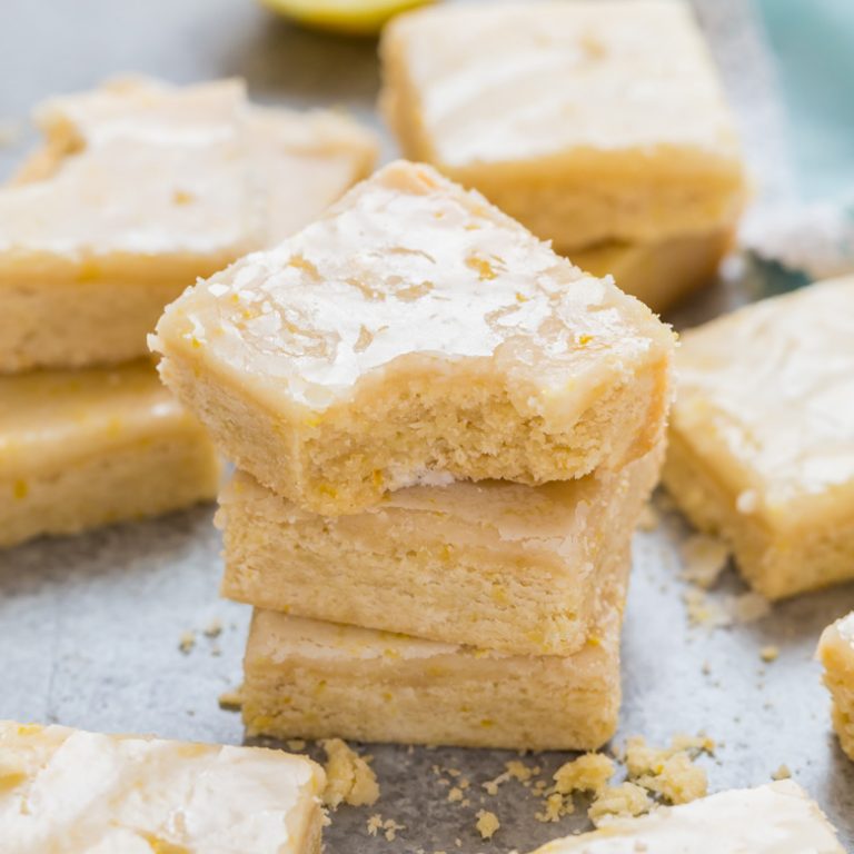 Lemon Shortbread Bars - Strawberry Blondie Kitchen