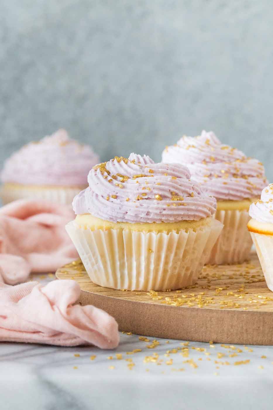 Lavender Mimosa Cupcakes - Strawberry Blondie Kitchen