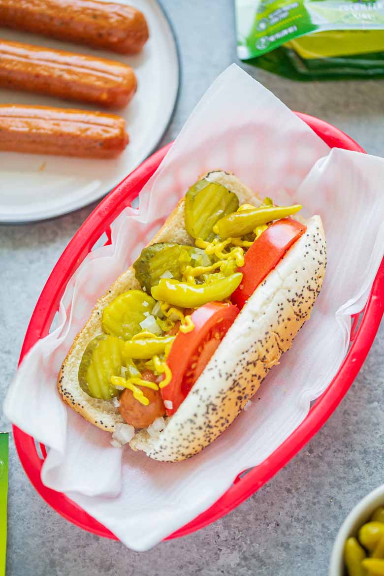 Chicago Style Hot Dog Recipe - Strawberry Blondie Kitchen