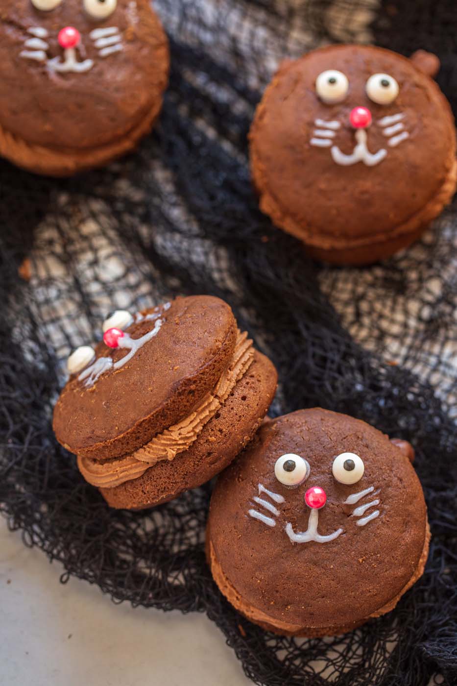 Black Cat Whoopie Pies - Strawberry Blondie Kitchen